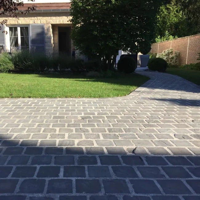 Pavés Grès Kandla Gris - 14x20 cm Épaisseur 5 à 7 cm - (vendu au m² ...