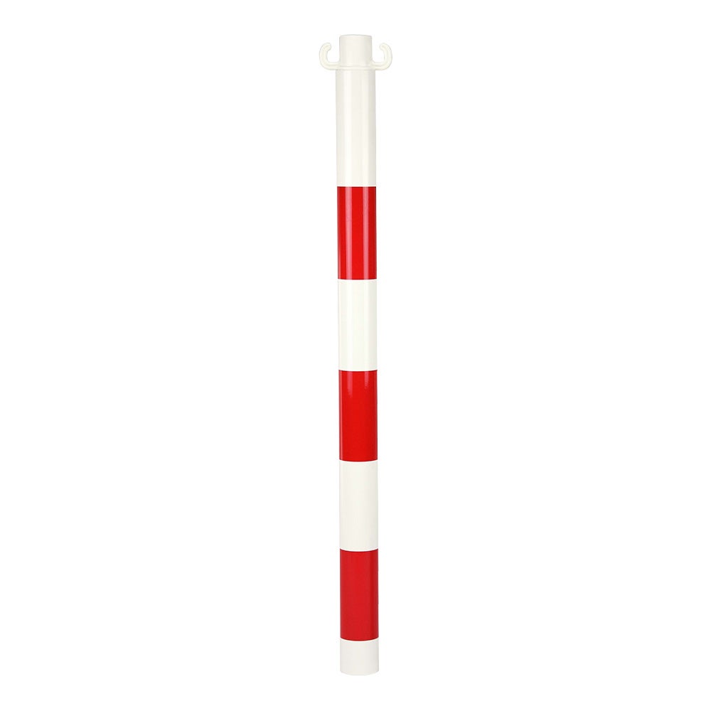 Poteau acier Rouge/Blanc sans manchon - 2246606 | Leroy Merlin