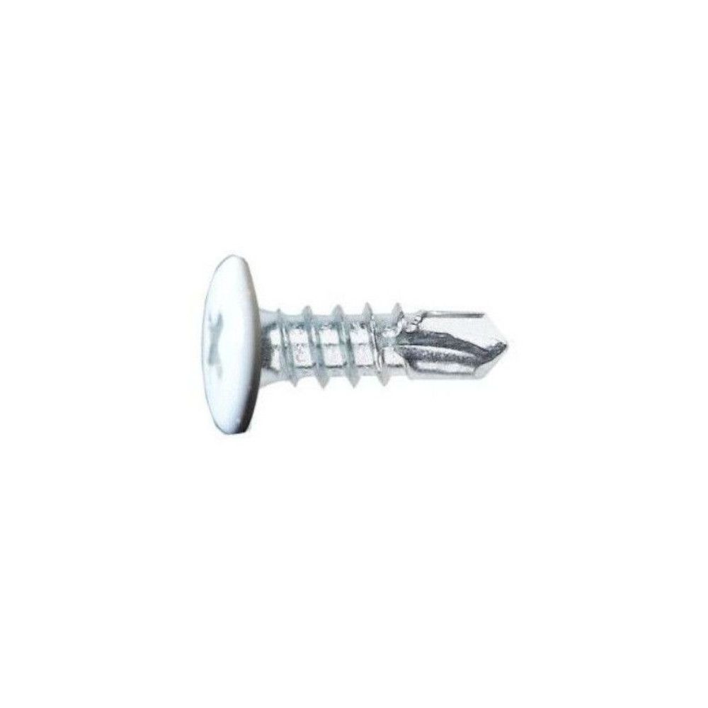 Vis autoperceuse 4,8x32 mm blanc pur RAL 9010 tête type rivet par 100 ...