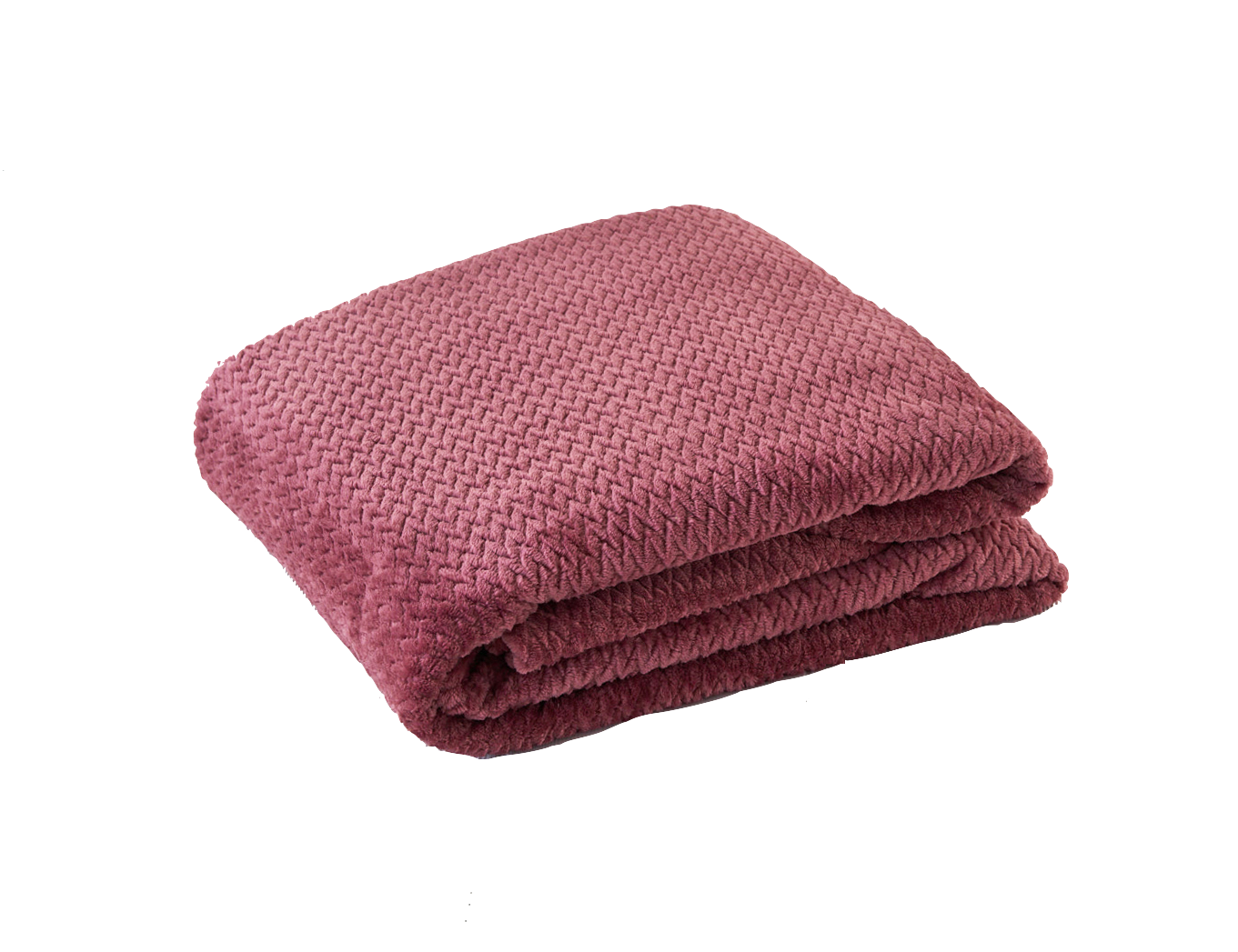 Couverture uni motif zigzag microfibre 280 g/m² Bordeaux GRAND LUXE ...