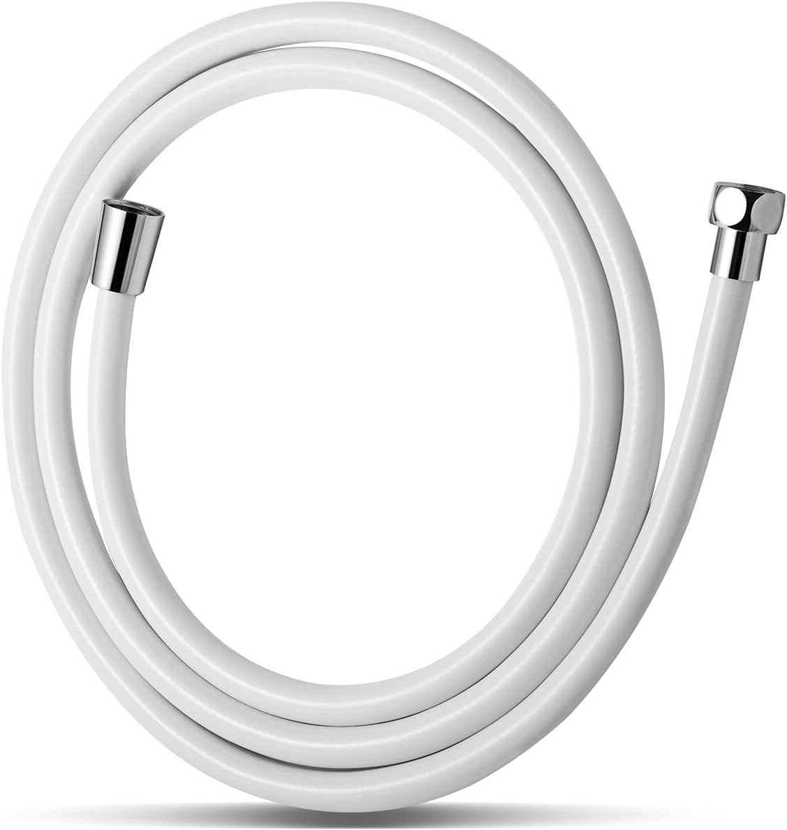 Flexible de douche blanc 2 m avec protection anti-pliage, flexible de ...