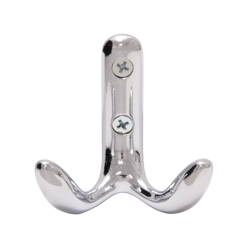 Patère crochet double - Décor : Chromé - VALLI&VALLI | Leroy Merlin