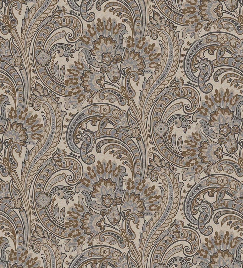 Papier peint vinyle cachemire floral indien en relief effet texture ...