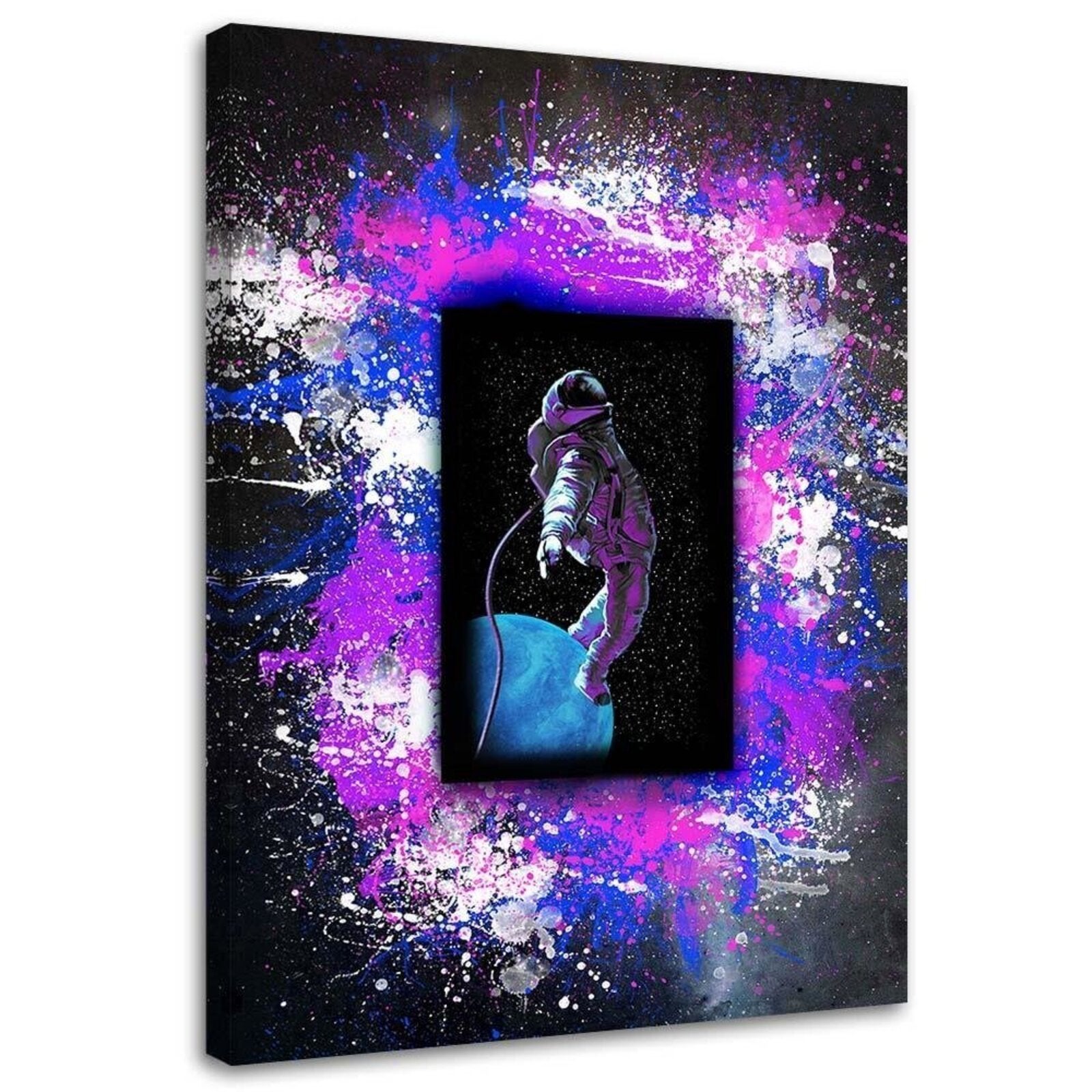 Tableau cosmonaute abstrait - 70 x 100 cm | Leroy Merlin