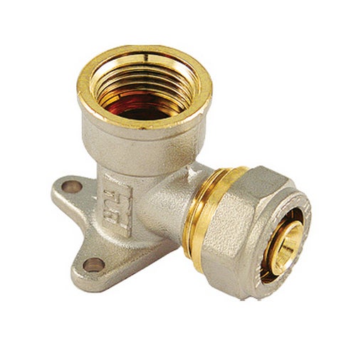 RACCORD COURBÉ FEMELLE AVEC BRIDE SÉRIE INS POUR MULTICOUCHE 1/2 x 16 ...