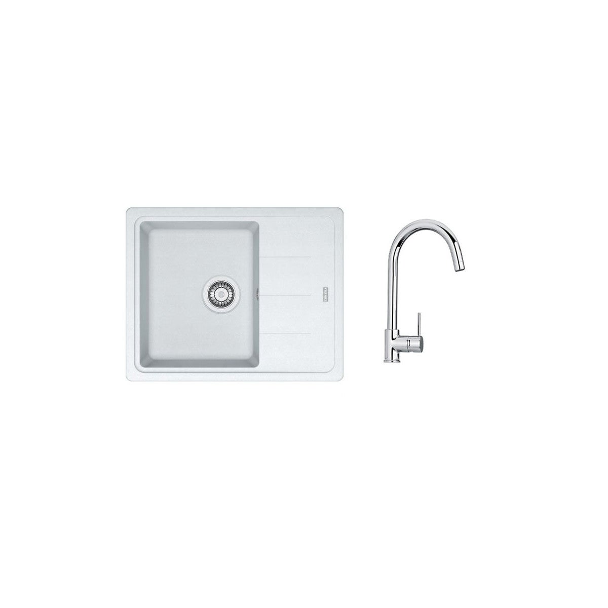 Pack Franke Basis Fragranit Bfg611-62 + Mitigeur Galb - Coloris : Blanc ...