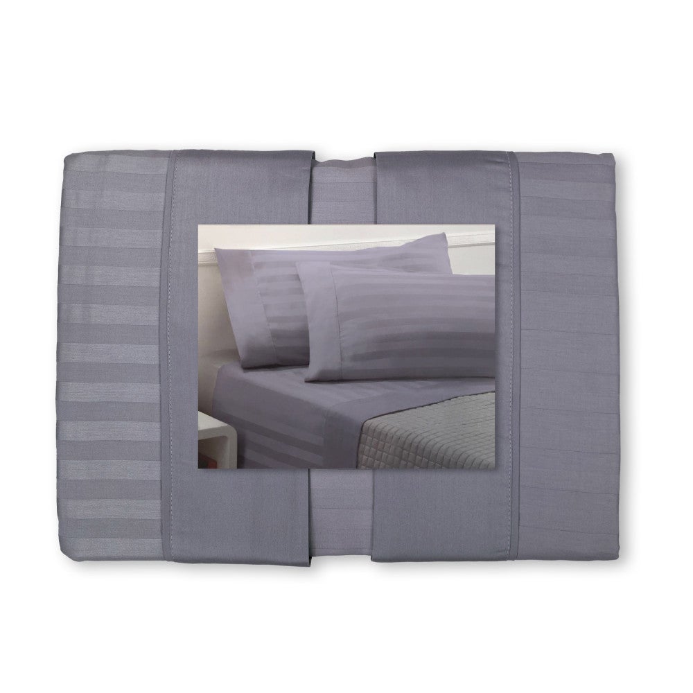 Ensemble de draps doubles en coton plomb gris Levante, ensemble de ...