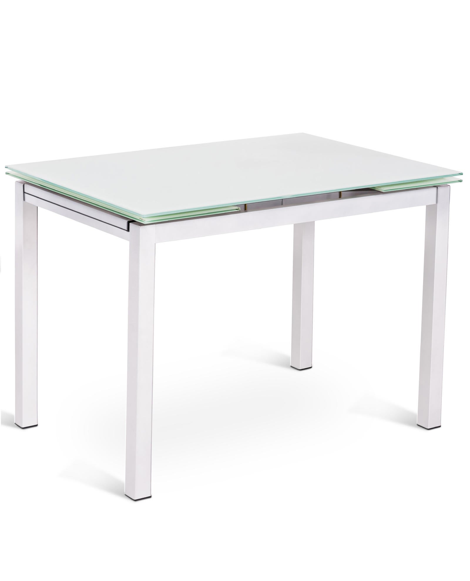 Baud Table Extensible (110/170 x 75 cm) en Verre Trempé Blanc | Leroy ...