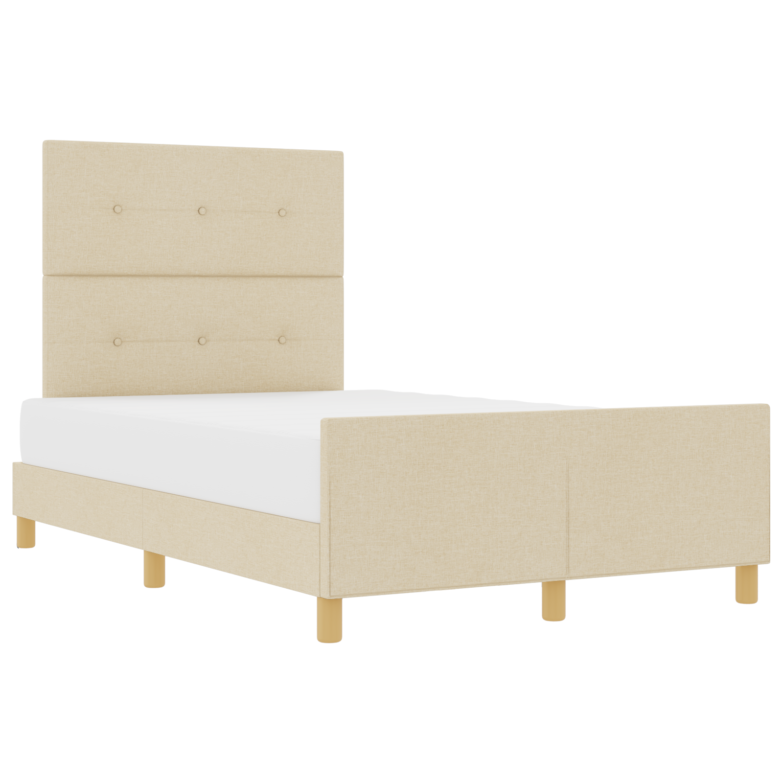 Cama matrimonial | Cama para adultos | Estructura de Cama Crema 120x200 ...