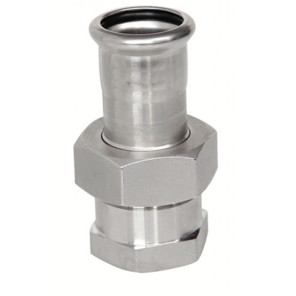 Unión doble Hembra/Rosca H 42 x 1-1/2" Pressfittings perfil M Inox 316L ...
