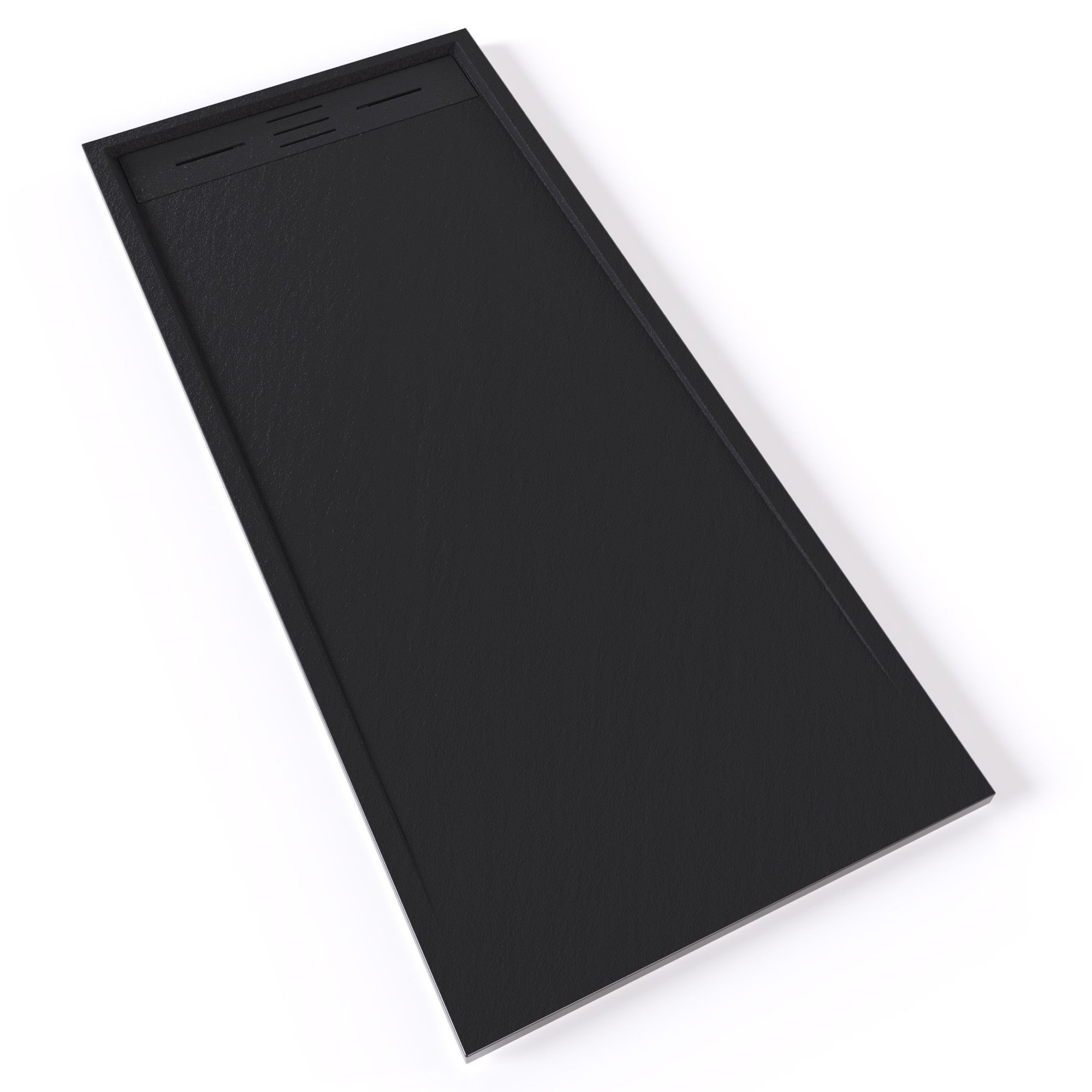 HIEMAL Receveur de douche 70 x 160 cm résine Noir aspect ardoise ...