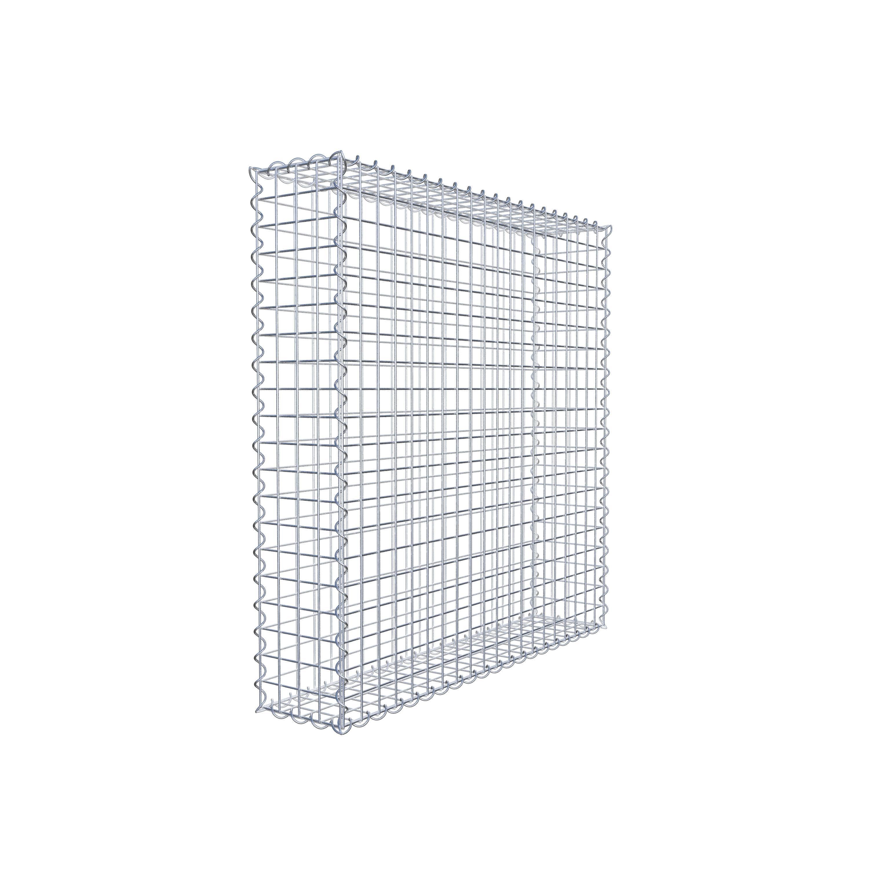 Gabiona - Gabion 100 cm x 100 cm x 20 cm (L x H x P), mailles 5 x 5 cm, Spirale - Diamètre du ...