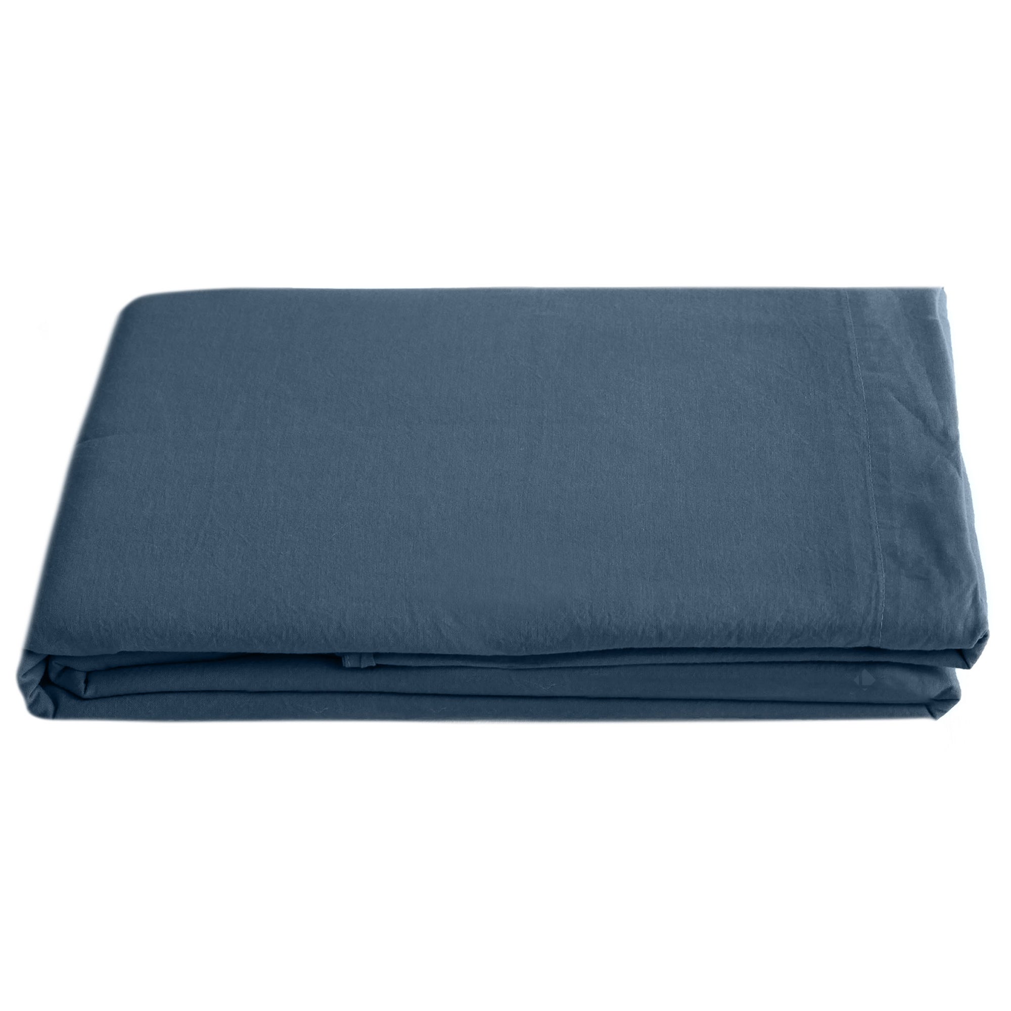 Drap plat lin et coton 270x300 cm collection OPERA bleu ardoise | Leroy ...
