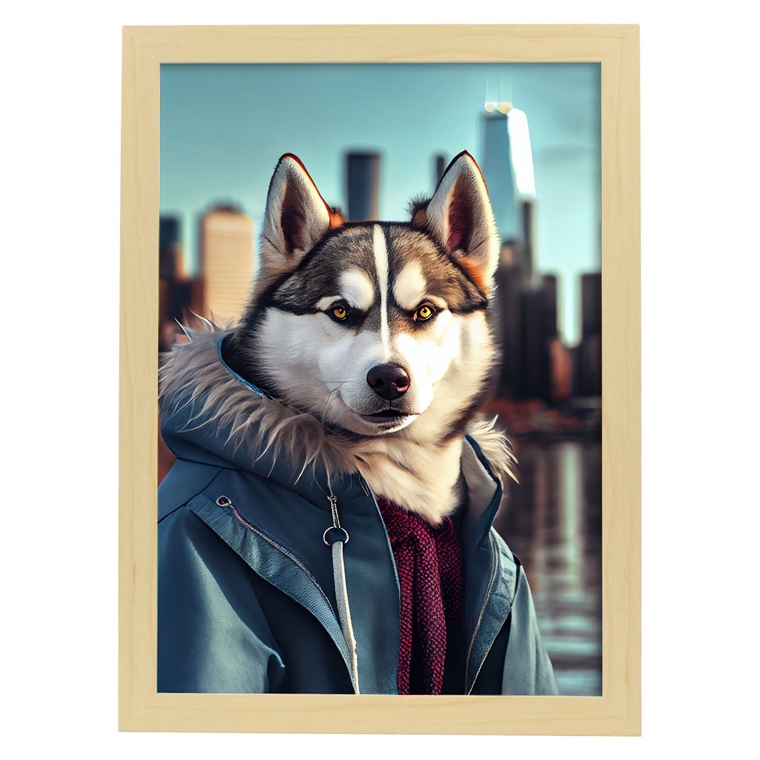 Nacnic Affiche Du Husky Sibérien En Style Photographie Illustrations ...
