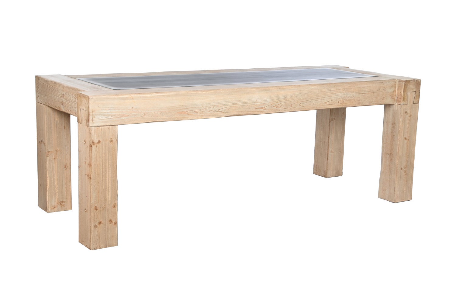 Table à manger en sapin Mdf 220x90x80 naturel | Leroy Merlin