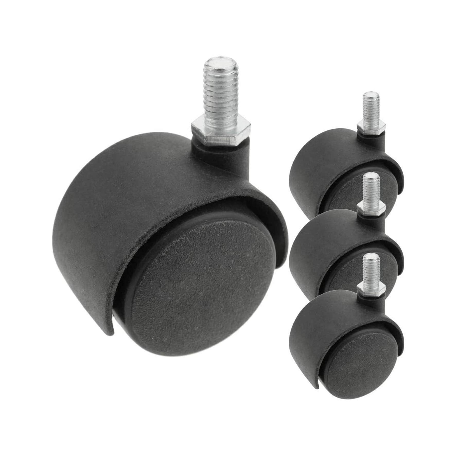 Kippen 1615K1 - SET DI 4 RUOTE GEMELLATE DA MM.40 CON PERNO FILETTATO ...