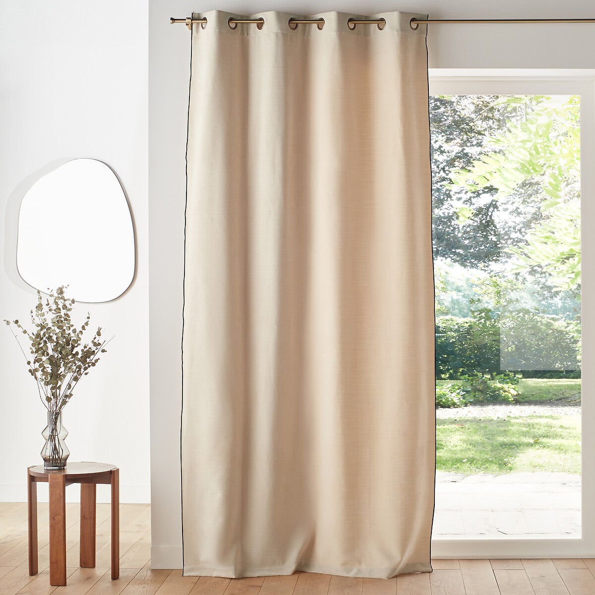 Rideau oeillets effet chenille, Figuera - Beige - 180 x 140 cm | Leroy ...