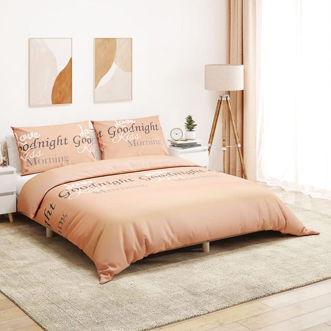 Ensemble de housse de couette rose 140x200 cm Coton | Leroy Merlin Ensemble de housse de couette rose 140x200 cm Coton | Leroy Merlin