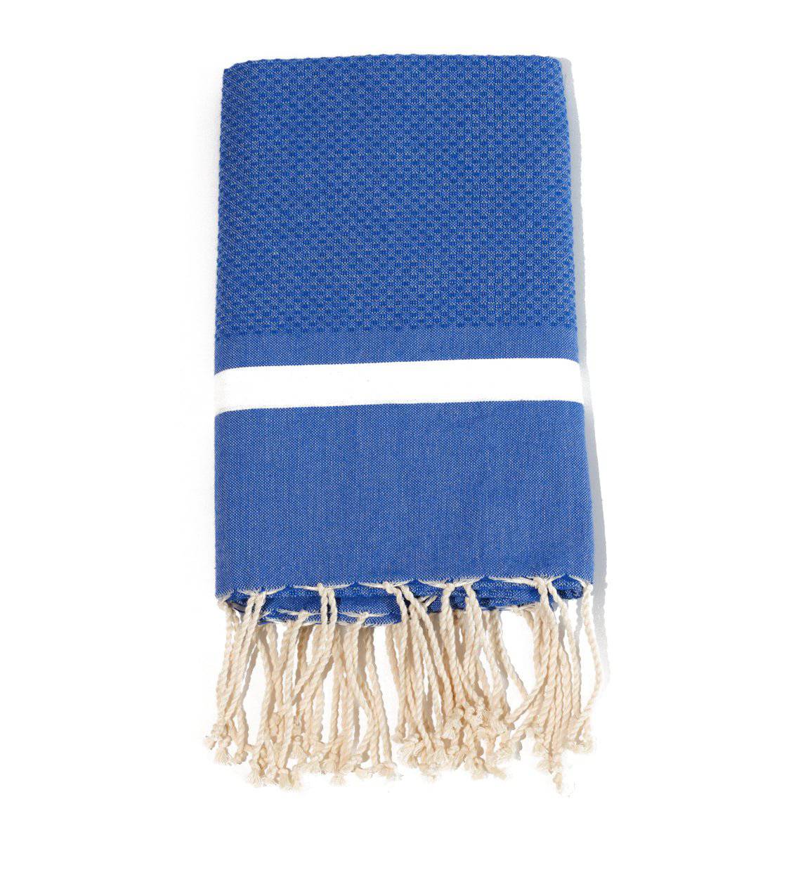 Fouta Spa de algodón tejido alveolar 100x200cm azul royal | Leroy Merlin