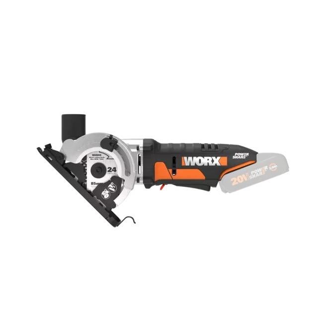 Worx WX527.9, sega circolare compatta ad immersione a batteria 20V (solo corpo macchina) | Leroy ...