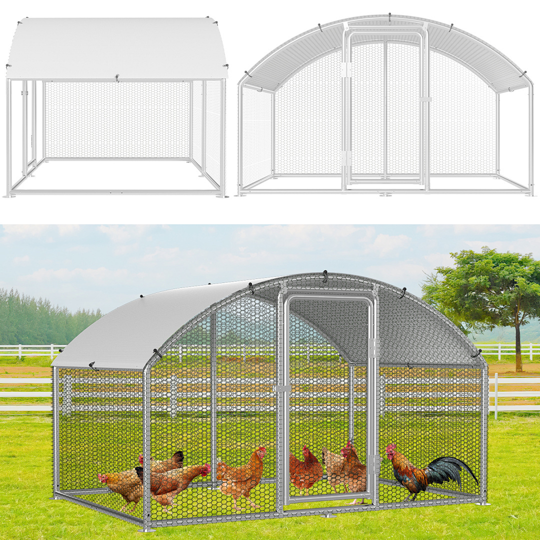 3 x 2 x 2m Enclos poulailler dôme parc grillagé Enclos Poulailler ...
