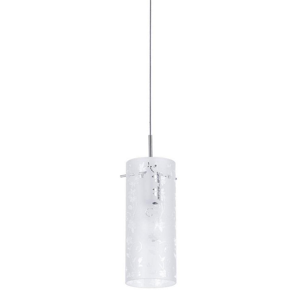 Italux Naolin - Luminaire suspendu moderne chrome, blanc 1 lumière avec ...