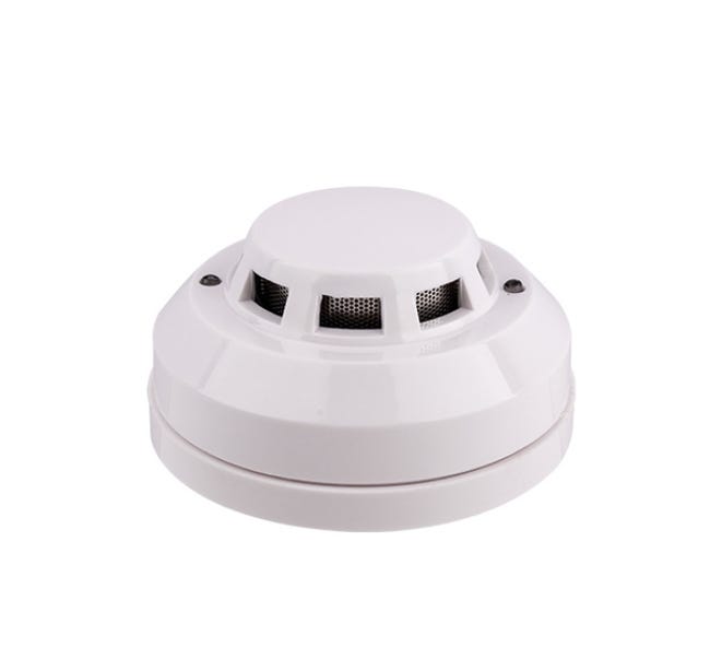Detector de humo fotoeléctrico con cable, alarma contra incendios ...