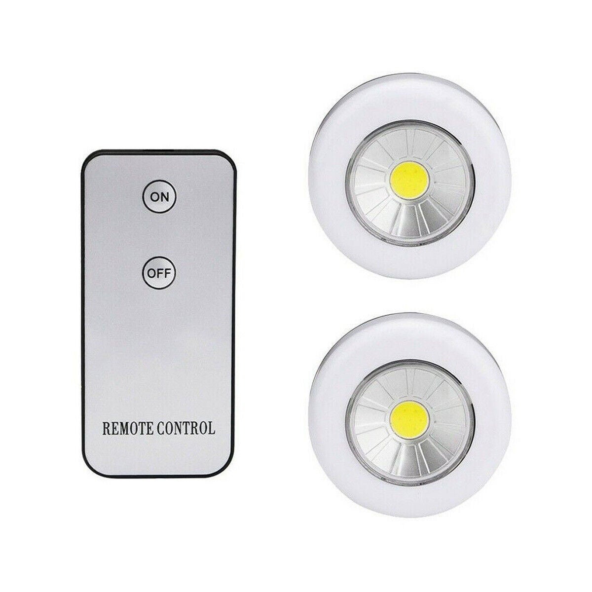 SET DE 2 FOCOS COB CON CONTROL REMOTO LÁMPARA DE GABINETE DE LUZ LED ...
