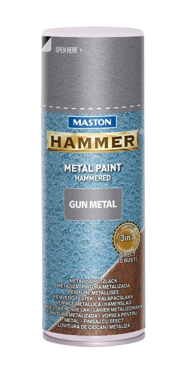 Peinture Métal Maston Hammer - gris - finition martelée - peinture en ...