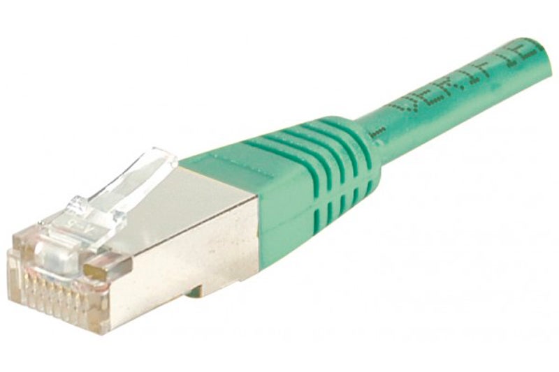 Câble ethernet cat 5e 2m blindé vert CONECTICPLUS | Leroy Merlin