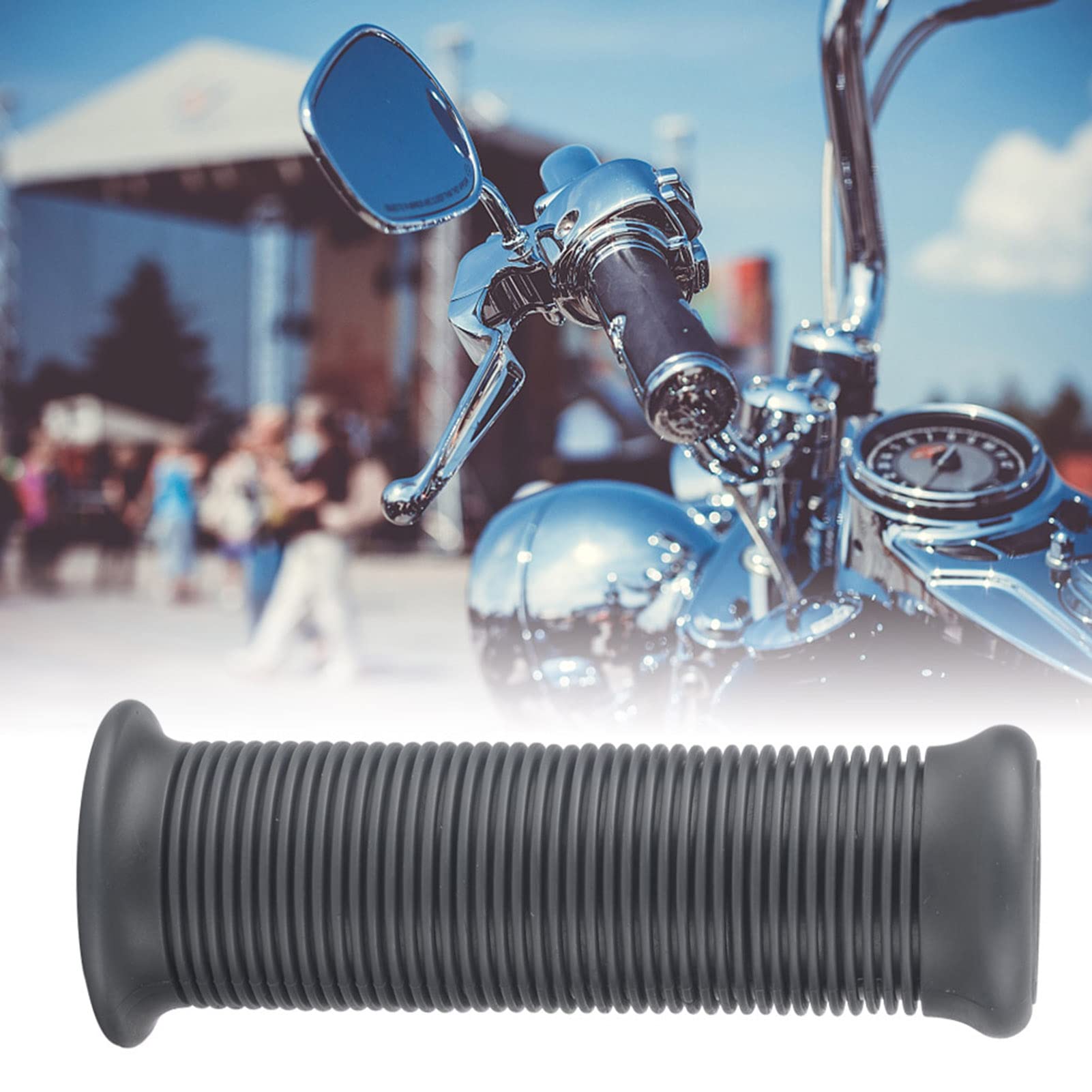 Paire de poignées de guidon universelles en TPU pour moto (25 mm et 28 ...