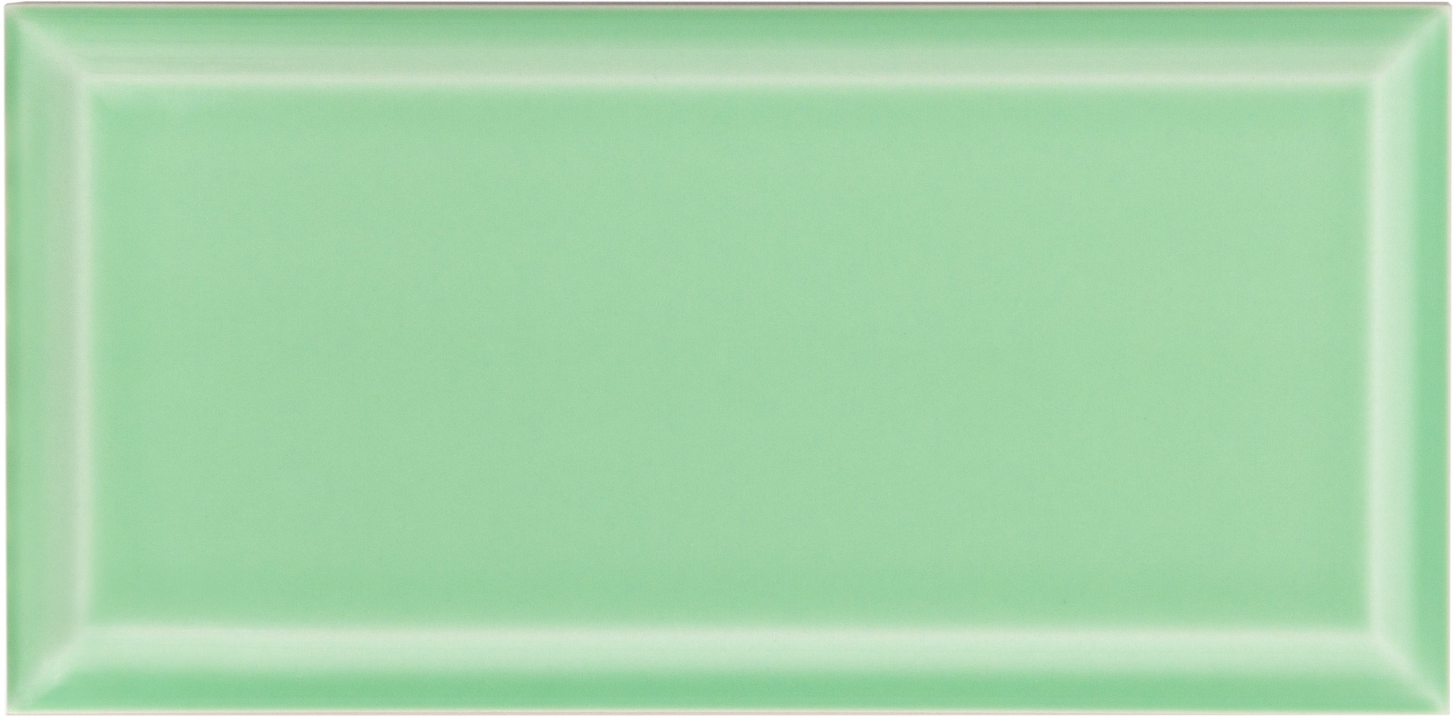 Azulejo cerámico Brillante CERAGNI BISELADO Metro Verde 810 | M10x20 ...