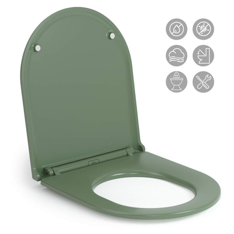 AquaWise Tapa de WC Forma D Universal Duroplast de Alta Calidad ...