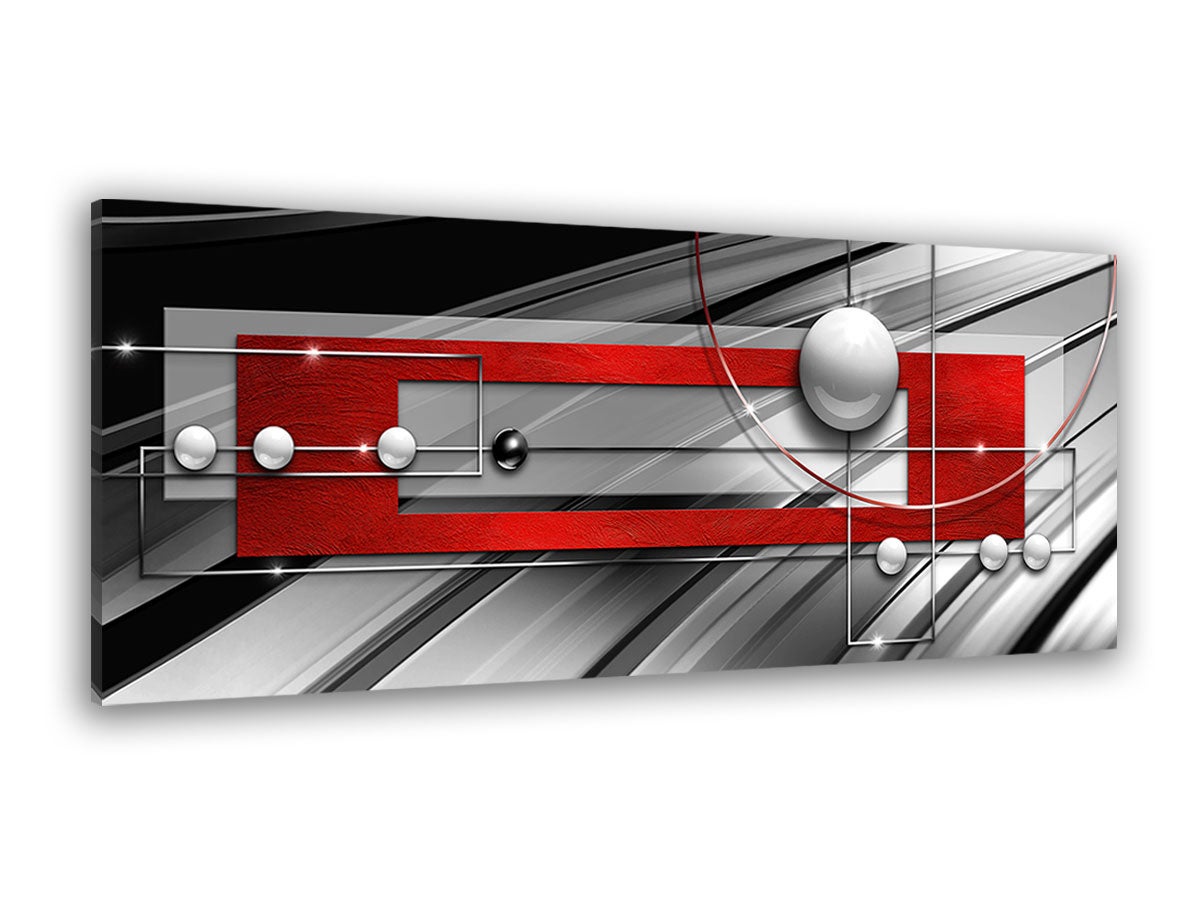Tableau graphique art moderne rouge - 80x30cm | Leroy Merlin
