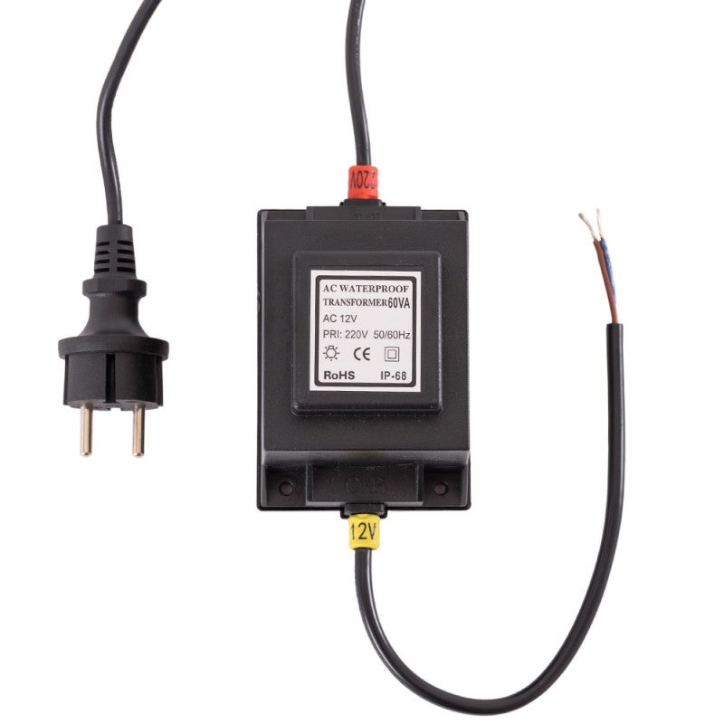 Transformateur LED 60W 230VAC/12VAC Submersible IP68 | Leroy Merlin