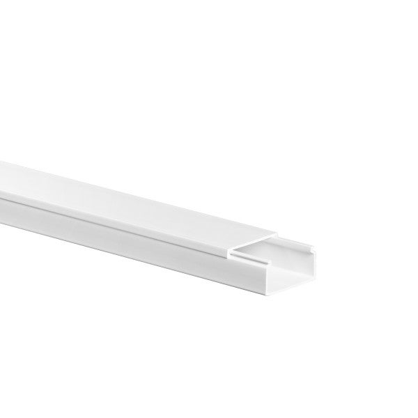 Lot de 30 moulures électriques 30x15 mm, 2m, blanc | Leroy Merlin