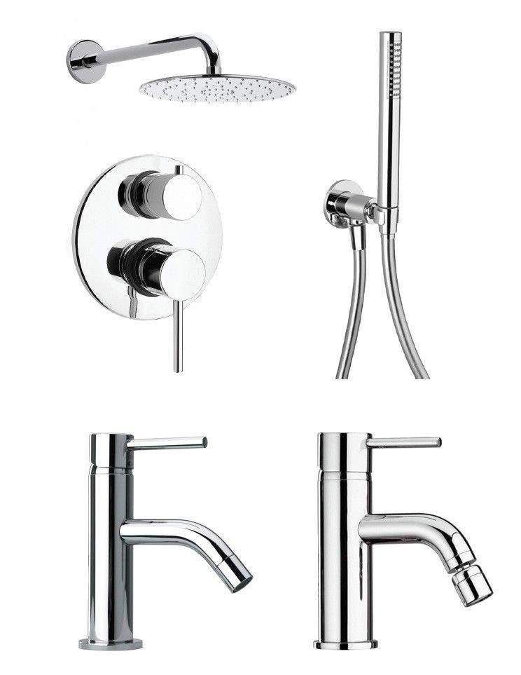 Kit doccia-miscelatore lavabo e bidet Paini Cox 78CRKIT01 - Cromo ...