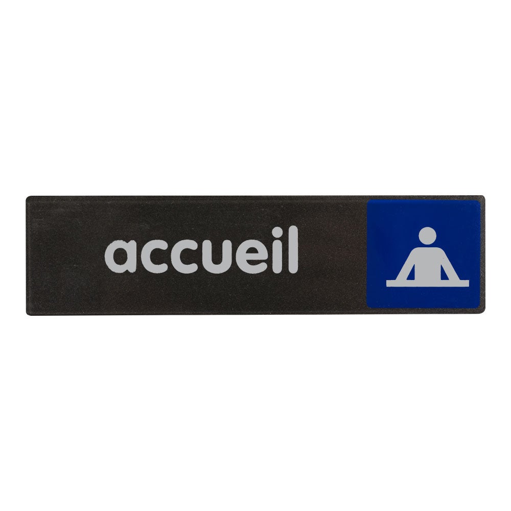 Plaque de porte Accueil - Access 170x45mm - 4037493 | Leroy Merlin