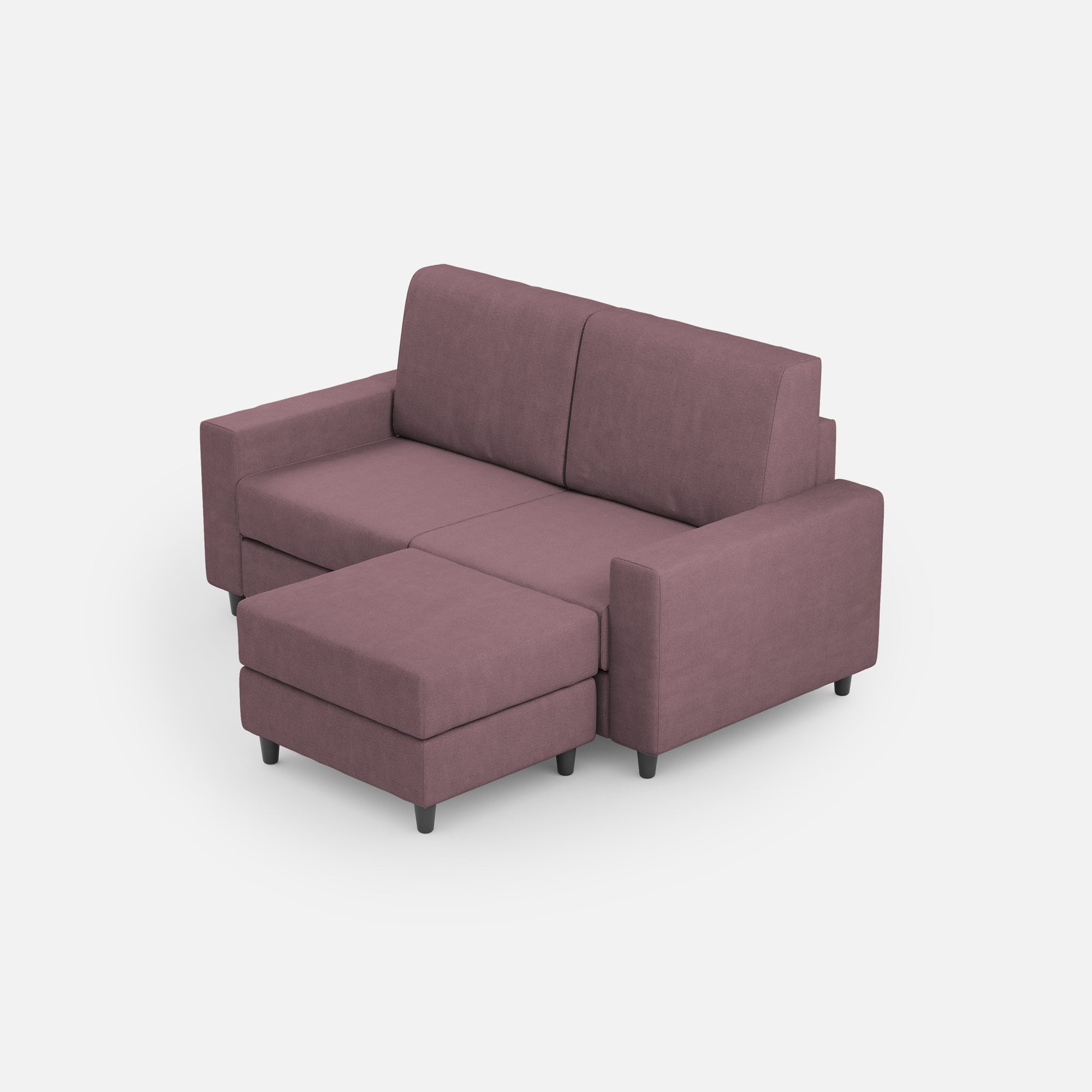 Sofá mediano Sakar de 2 plazas dos asientos de 70 cm puf dimensiones exteriores L.168 P.145 ...