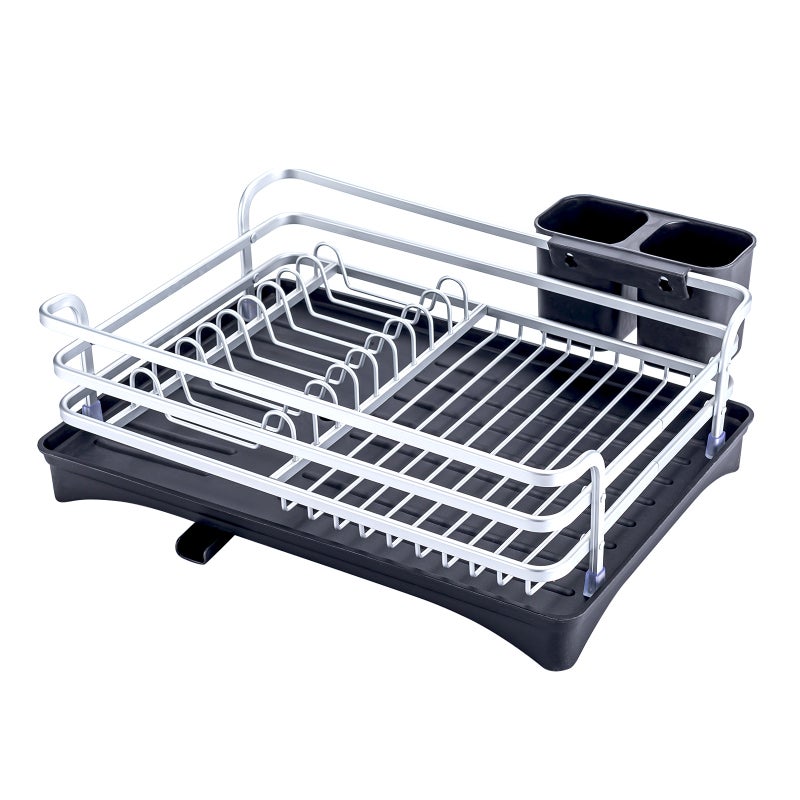 Organizador cocina，Escurreplatos de aleación de aluminio con bandeja de ...