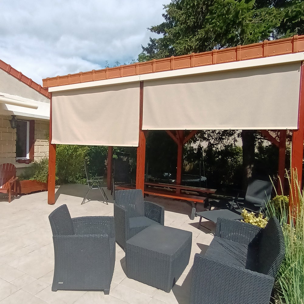 Store vertical 1,4 x 2,5 m enrouleur extérieur terrasse ou balcon ...