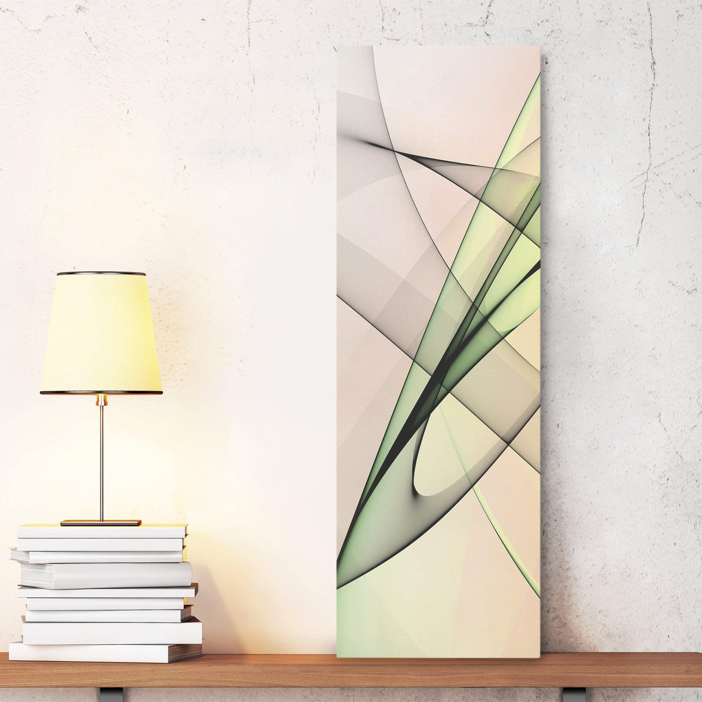 Impression sur toile tableau sur toile châssis vert abstrait 229 salle ...