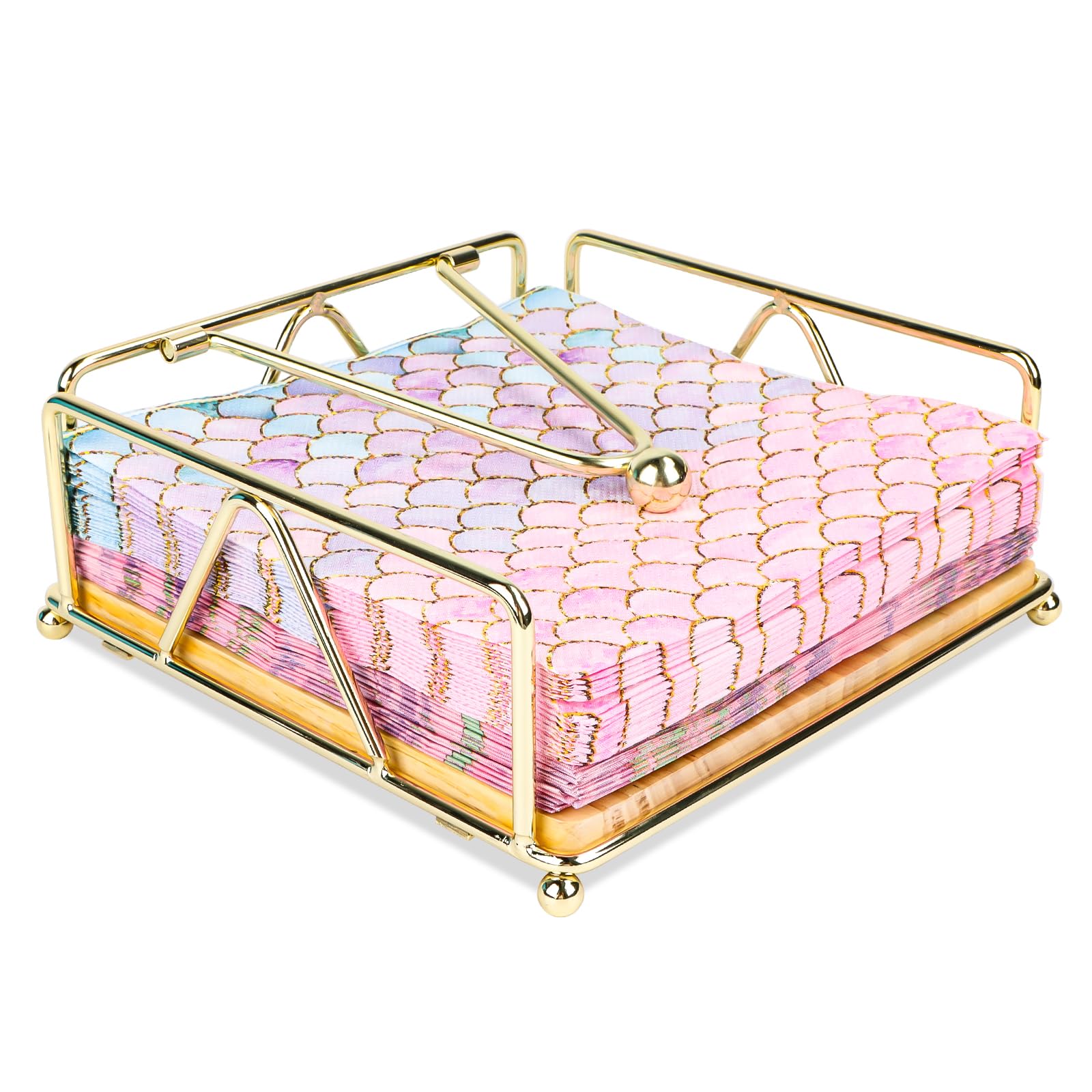 Porte Serviette de Table en métal doré distributeur serviette papier ...