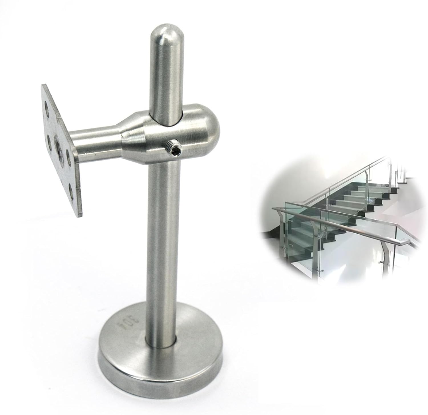 Support de Main Courante Réglable -Acier Inoxydable Supports Muraux ...