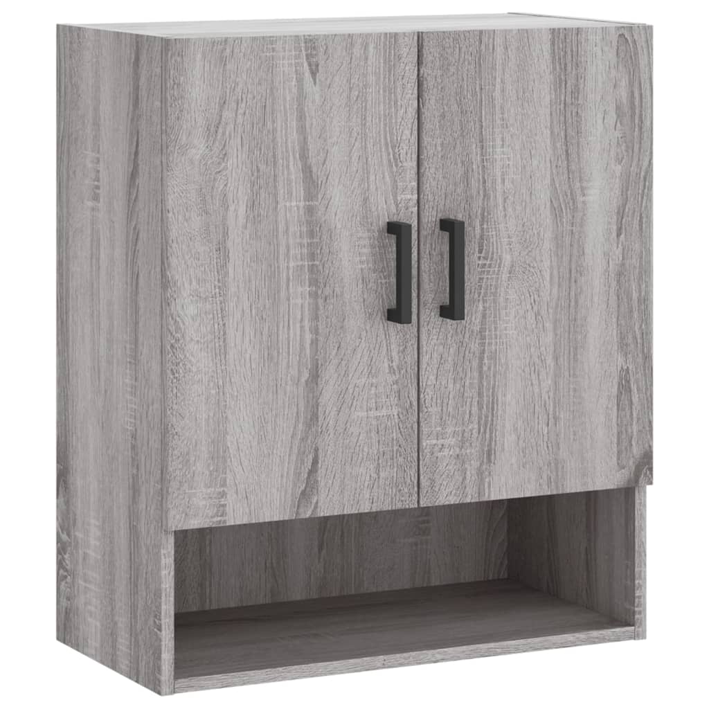 Armario de pared | Mueble de pared madera de ingeniería gris Sonoma ...