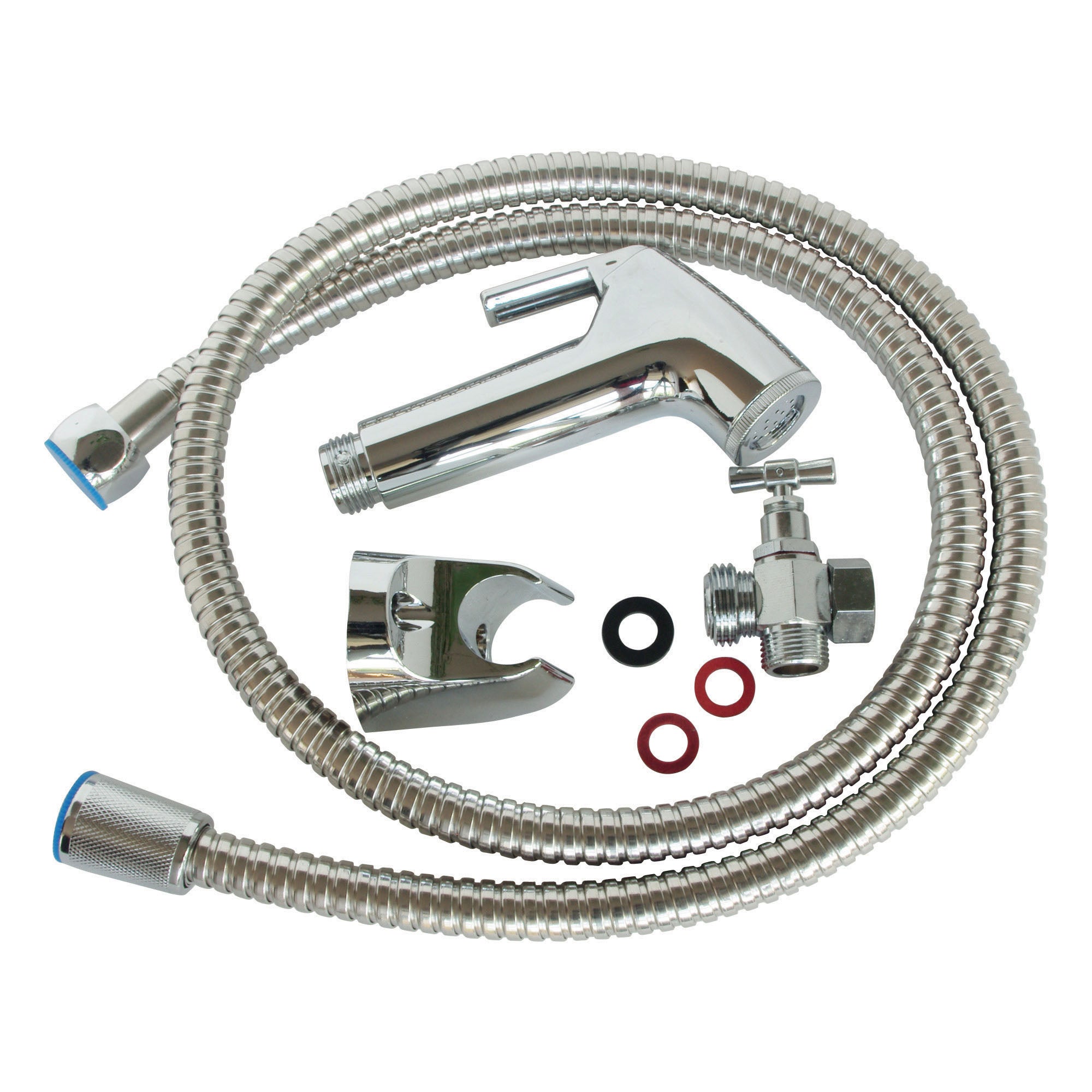 Kit hygiene - douchette WC - Robinet 3 voies, Douchette ABS, Flexible 1 ...