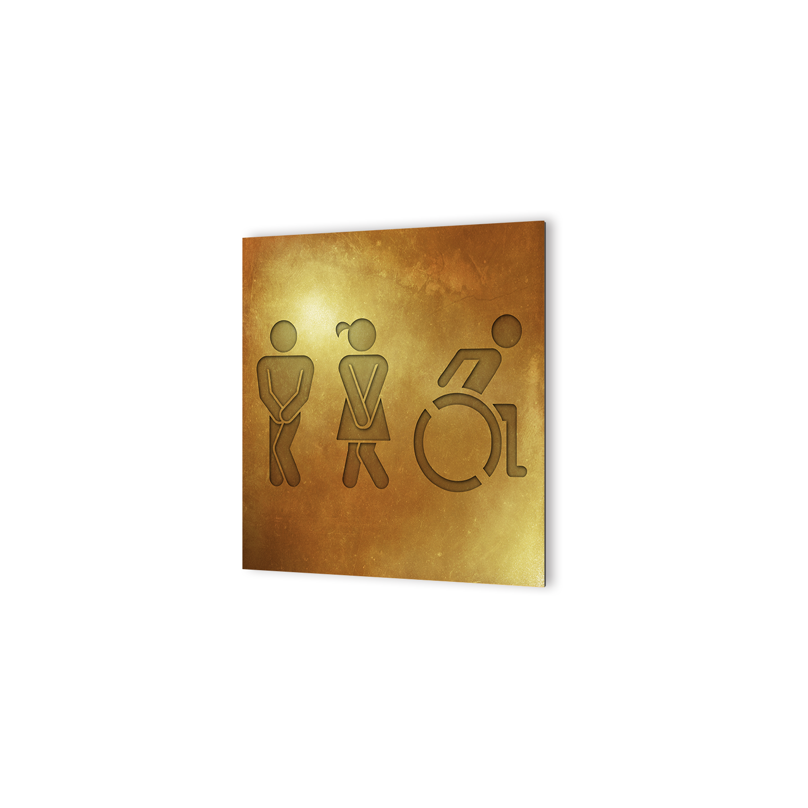 Panneau pictogramme de signalisation fun · Toilettes Trio H/F PMR ...