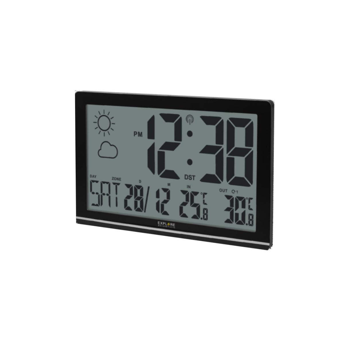 Stazione Metereologica Digitale Explore Scientific RDC-8001 Orologio Nero | Leroy Merlin