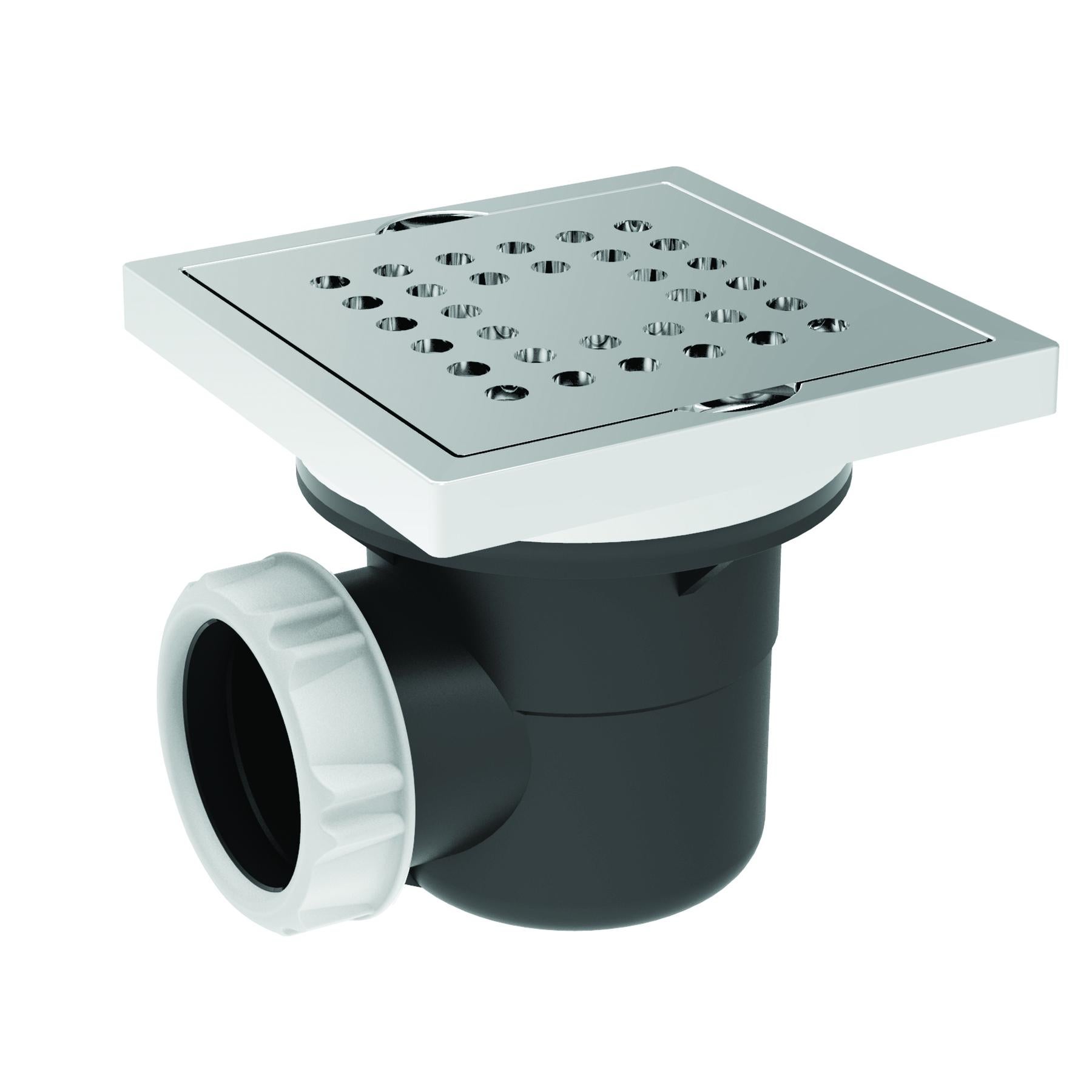 Bonde de sol, cadre ABS 100x100mm, H. 91mm, sortie Ø40mm | Bricoman