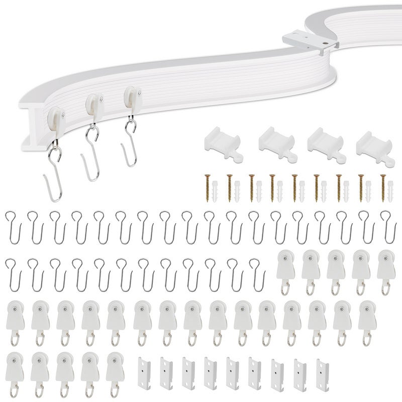 Rideau Glide Rail Track droites ou pliable souple baies vitrées Top ...